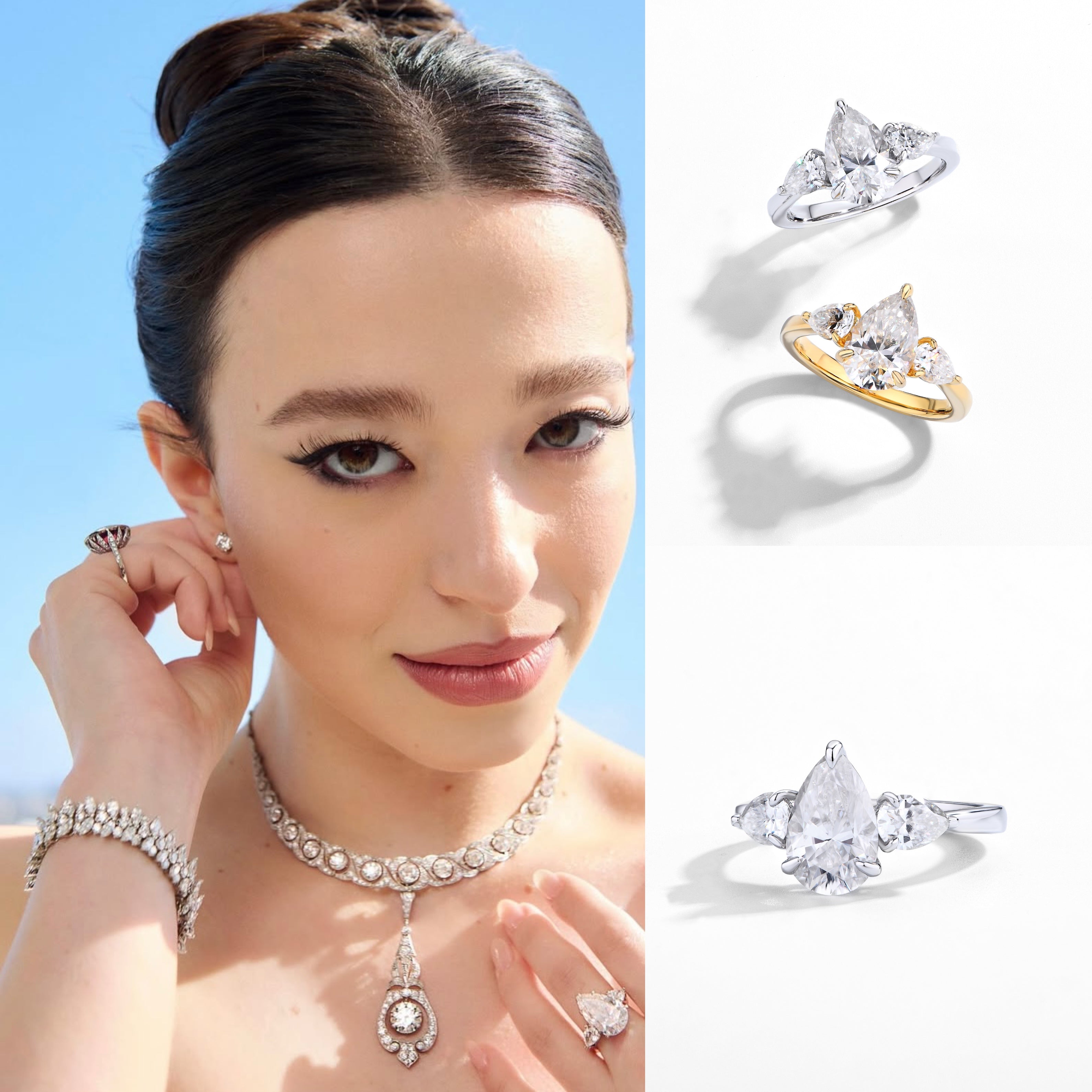 Mikey Madison's 9-Carat Pear-Shaped Diamond Ring at the 2025 Oscars – Atta Jewelry