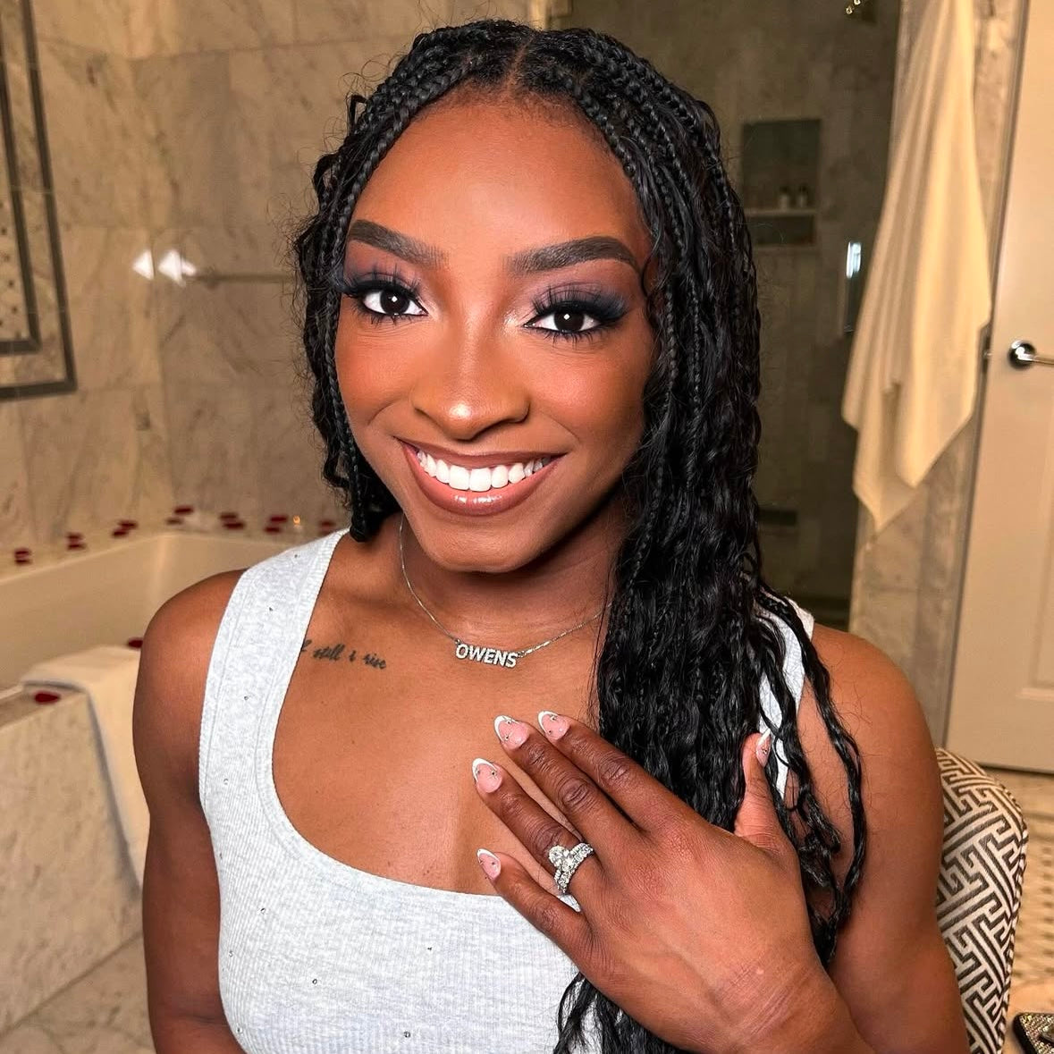 A Glimpse into the Showstopping Engagement Ring, Simone Biles and Jona – Atta Jewelry